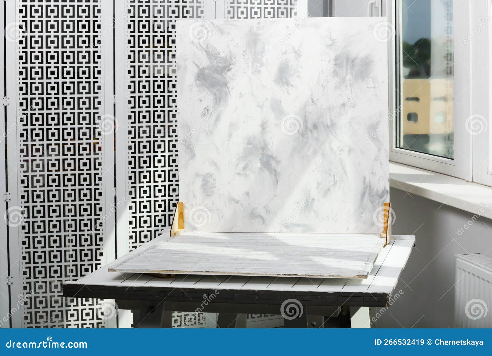 Double-sided Backdrop on Table in Photo Studio Stock Image - Image of ...