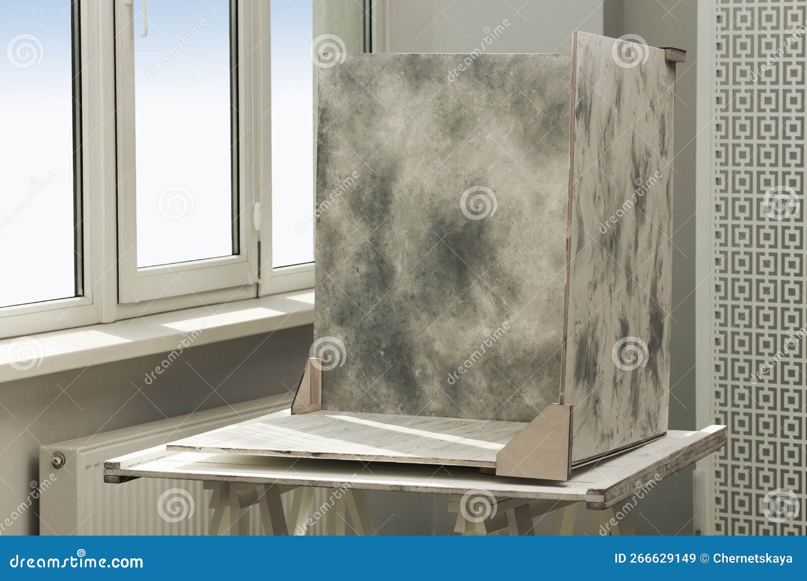 Double-sided Backdrops on Table in Photo Studio Stock Image - Image of ...