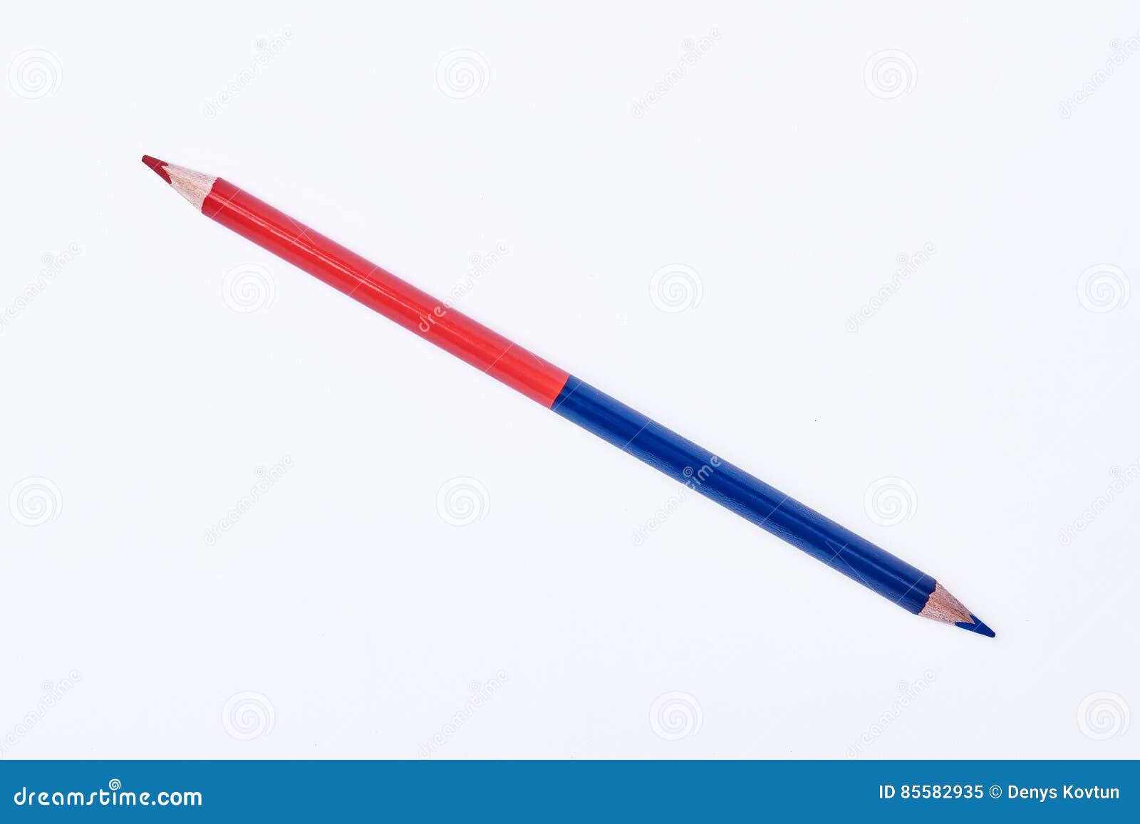 Double Sided Colored Pencil. Stock Image - Image of office, double ...
