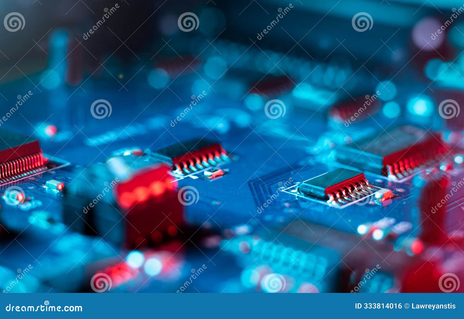 Electronic Integrated Circuit Board PCB Close Up Stock Photo - Image of ...