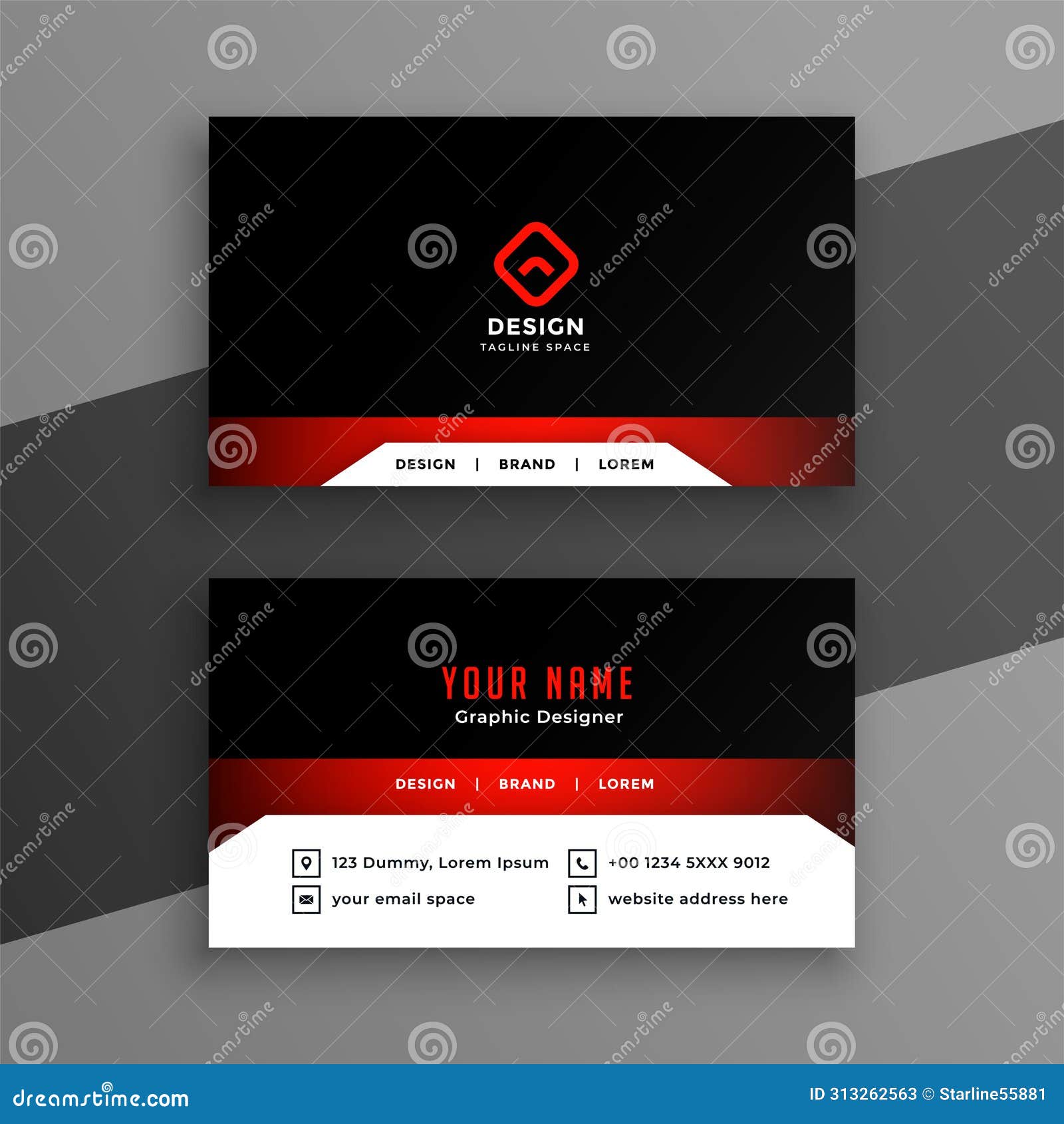 Double Sided Corporate Identity Card Layout a Ready To Print Design ...