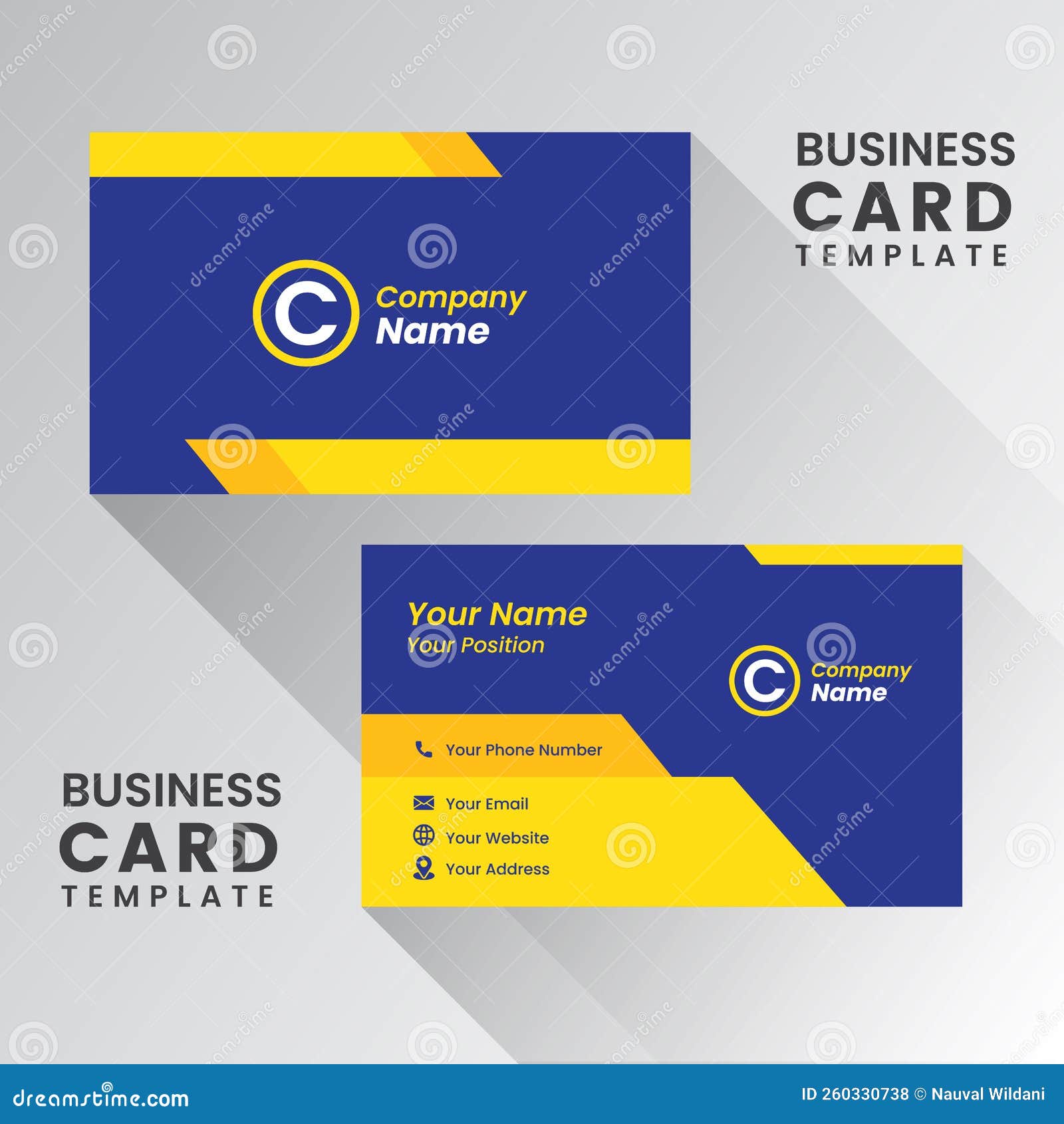Double-sided Creative Business Card Template Stock Vector ...