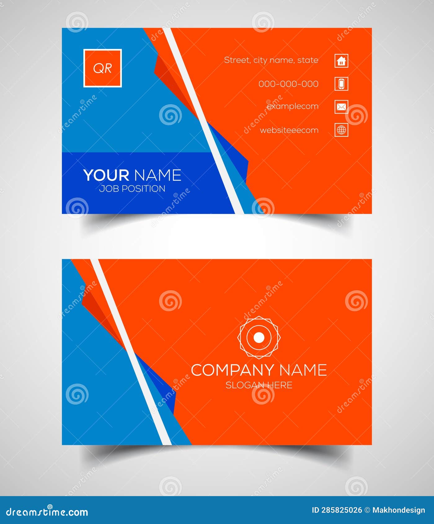 Double Sided Creative And Modern Business Card Template Vector