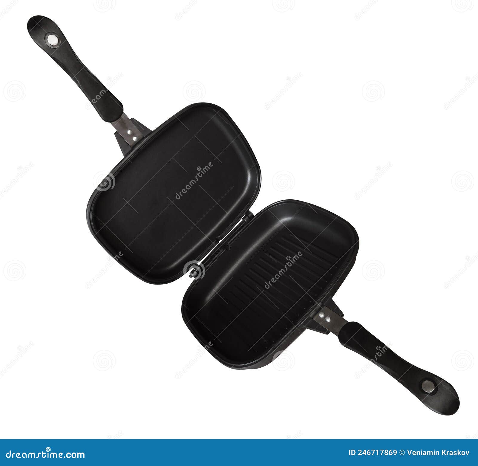 Double sided grill pan stock image. Image of style, view - 246717869