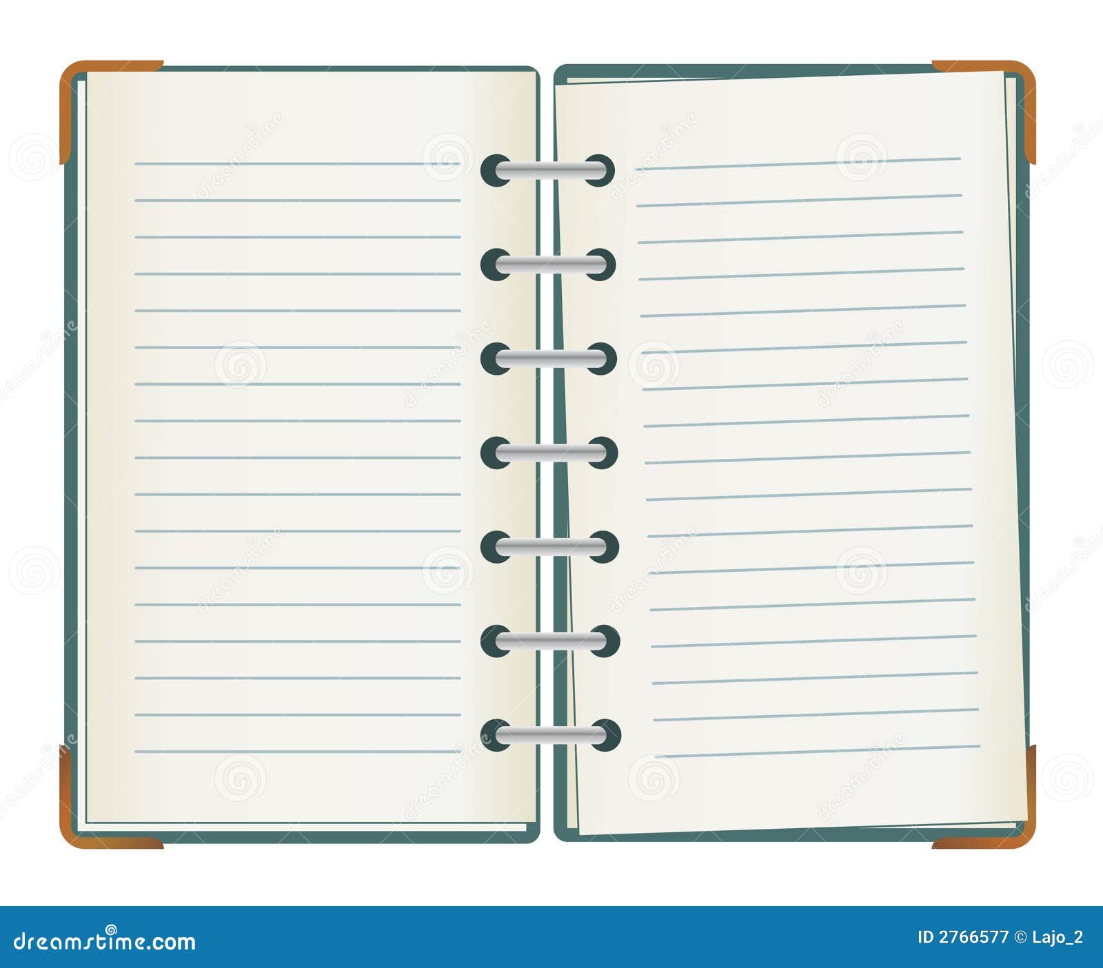 Double Sided Lined Note Pad Stock Vector - Illustration of vector ...