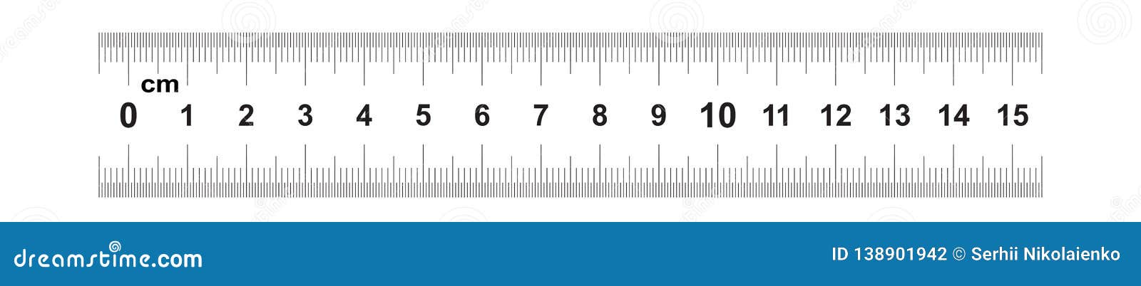 Double Sided Ruler 15 Centimeter or 150 Mm. Value Division 0.5 Mm ...