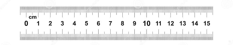 Double Sided Ruler 15 Centimeter or 150 Mm. Value Division 0.5 Mm ...