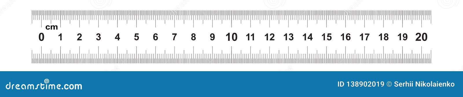 Double Sided Ruler 20 Centimeter or 200 Mm. Value Division 0.5 Mm ...