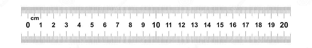 Double Sided Ruler 20 Centimeter or 200 Mm. Value Division 0.5 Mm ...