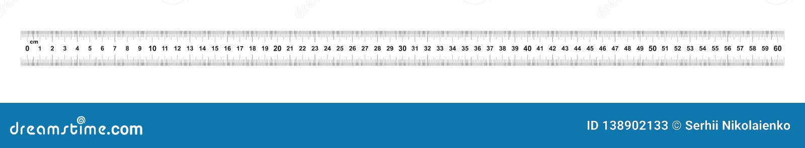 Ruler 150 Cm. Precise Measuring Tool. Ruler Scale 1,5 Meter. Ruler Grid ...