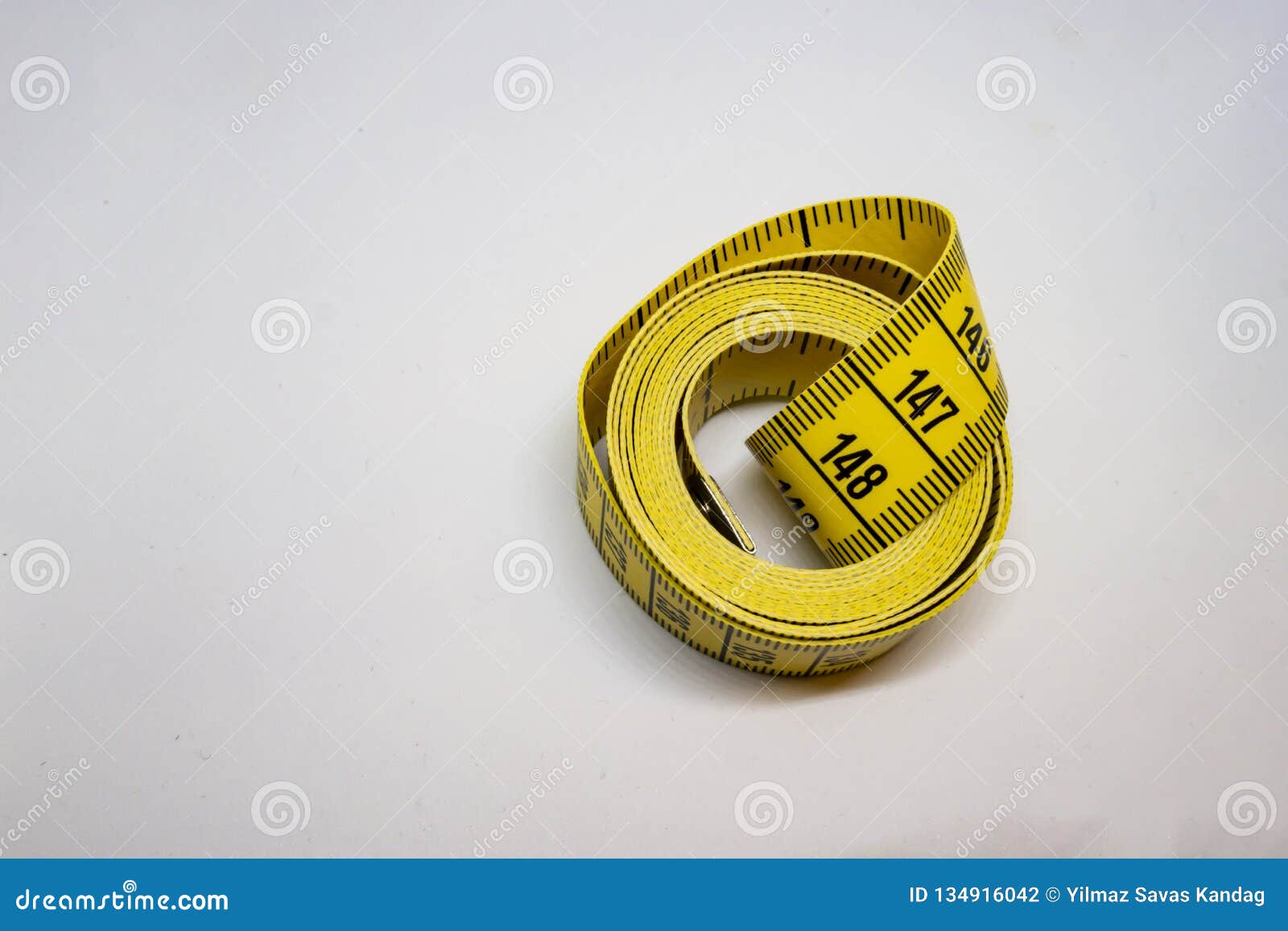 Double Sided Yellow Tape Measure Stock Photo - Image of measurement ...