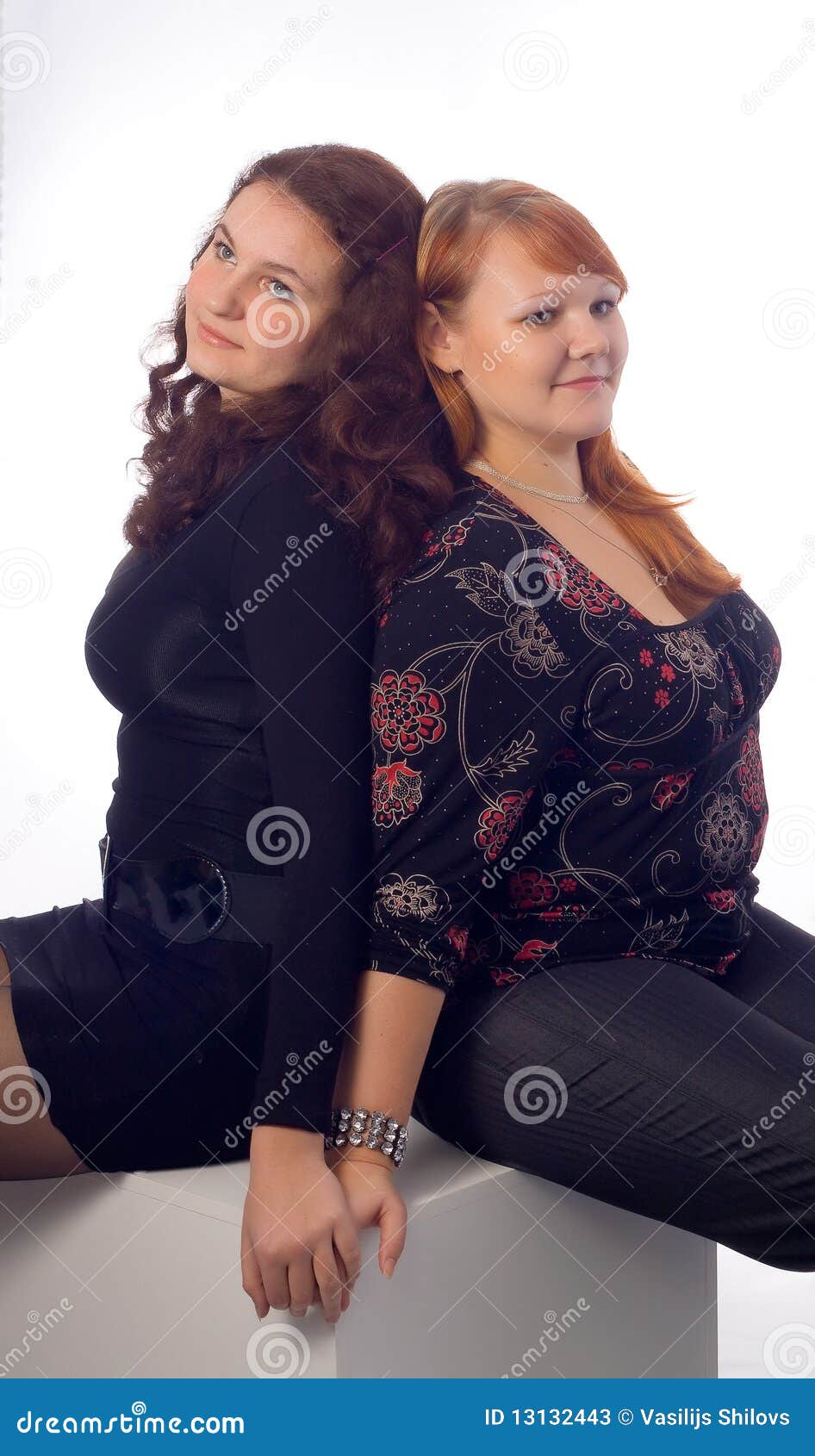 Double sister portrait stock image. Image of sisters - 13132443
