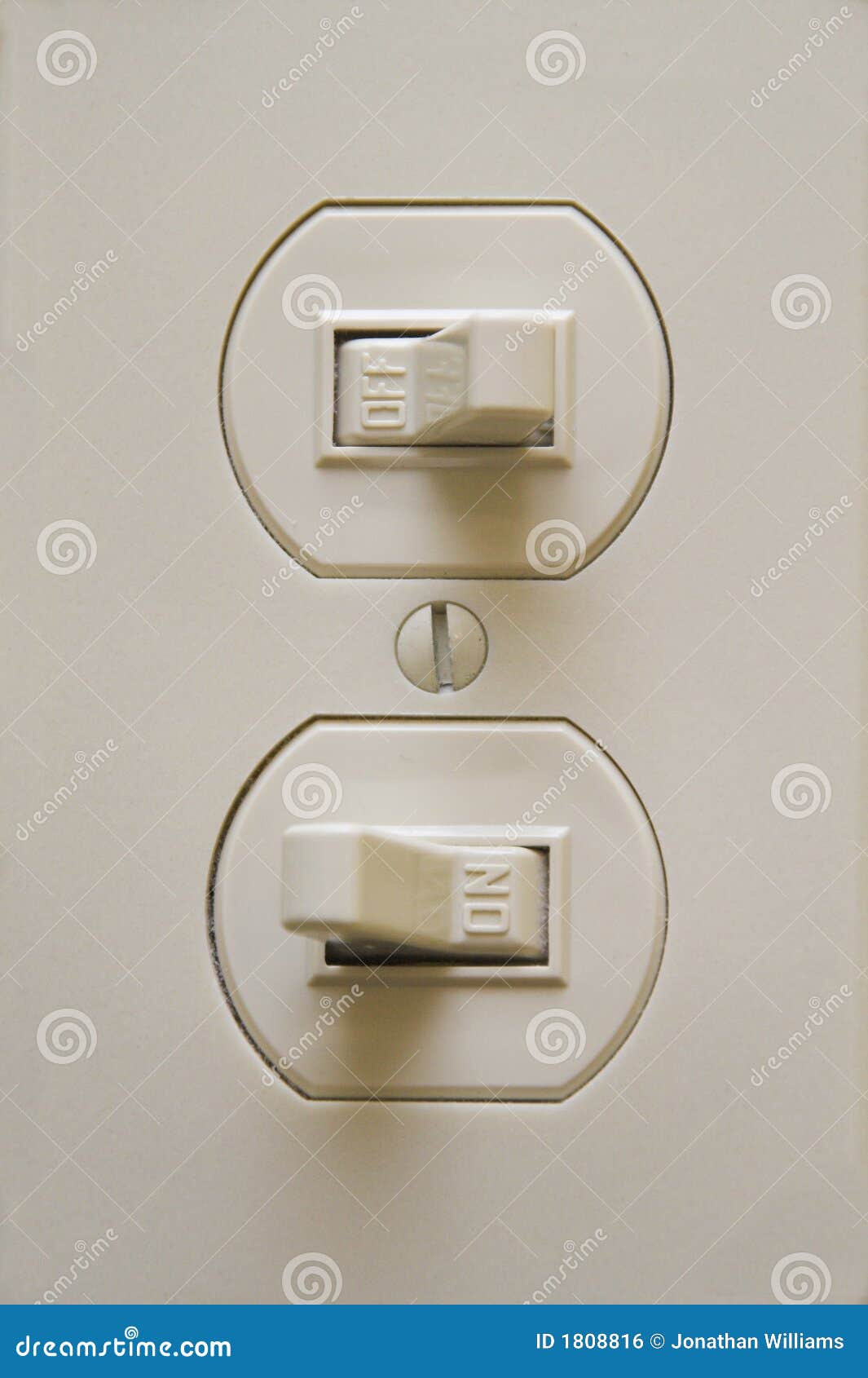 Double Slight Switch - on/off Stock Photo - Image of shadows ...