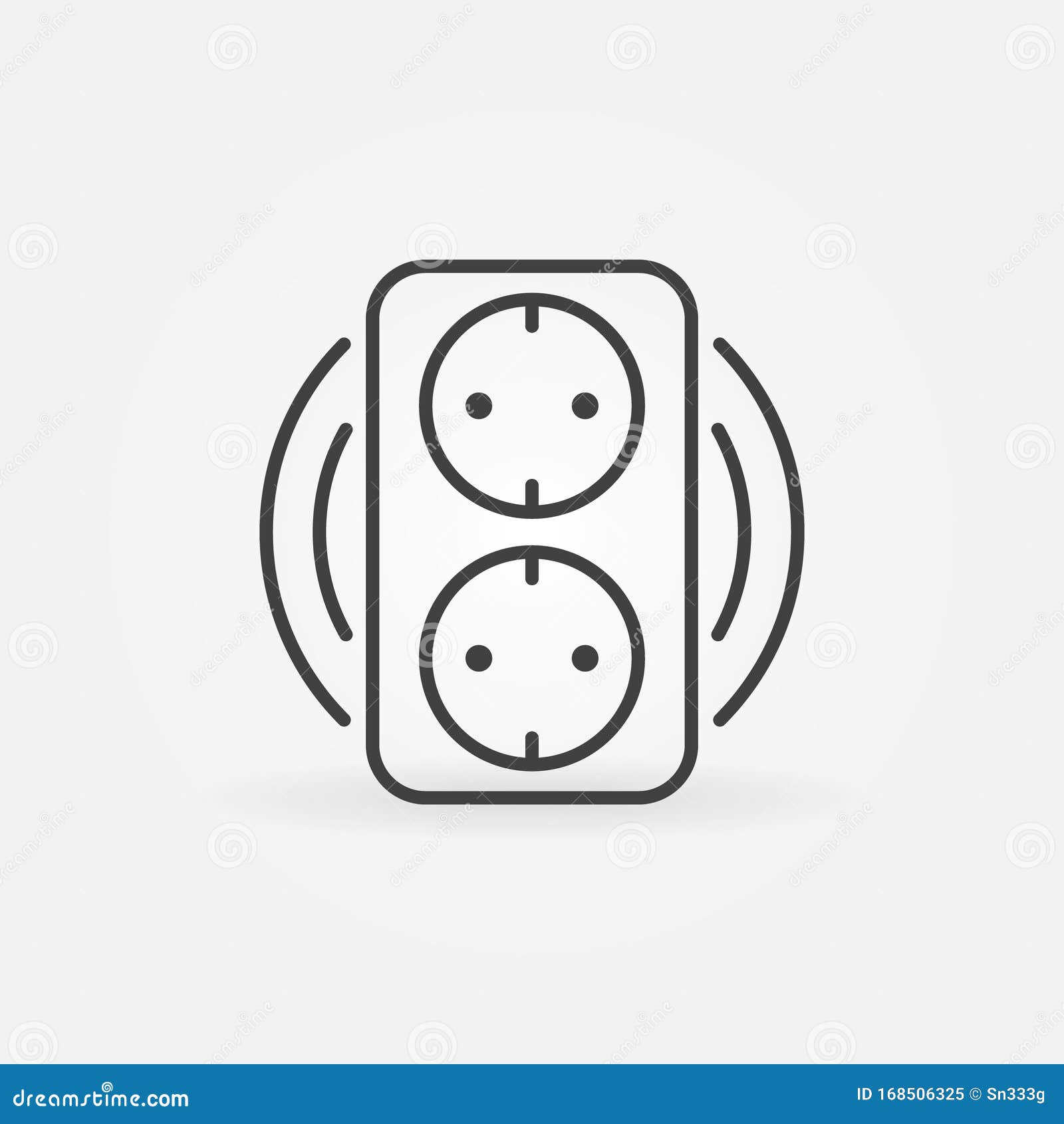 Double Smart Socket Vector Concept Icon in Outline Style Stock Vector ...
