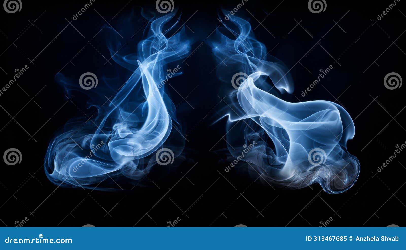 Double Smoke Light Effect on Dark Background for Dramatic and ...
