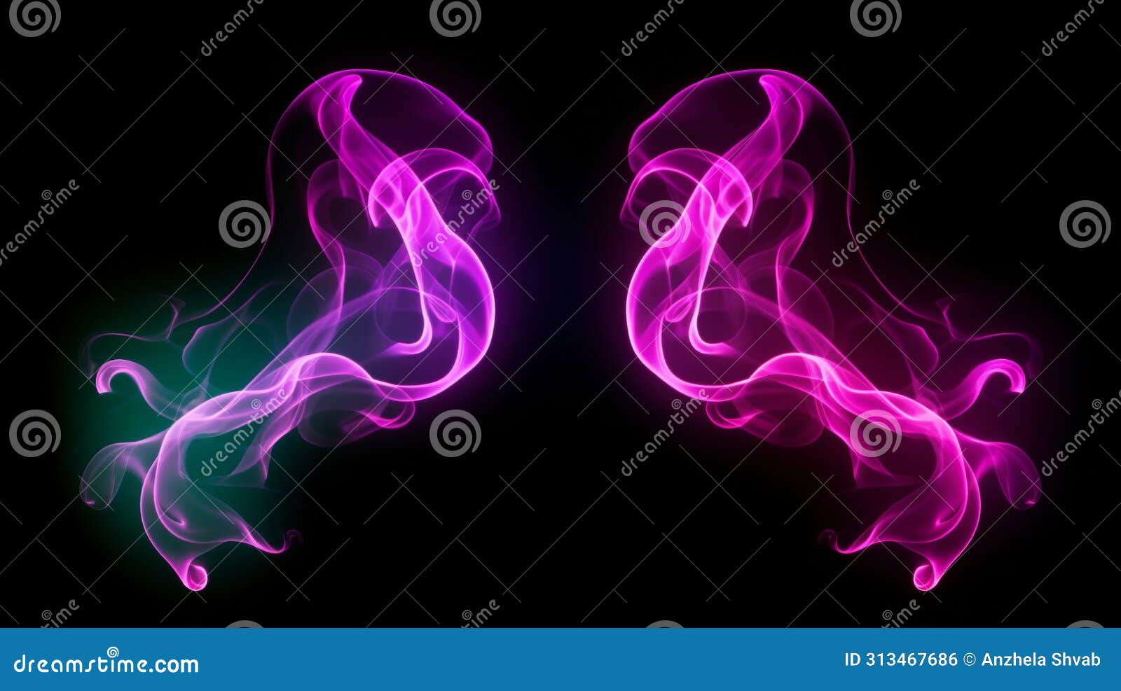 Double Smoke Light Effect on Dark Background for Stunning Visuals and ...
