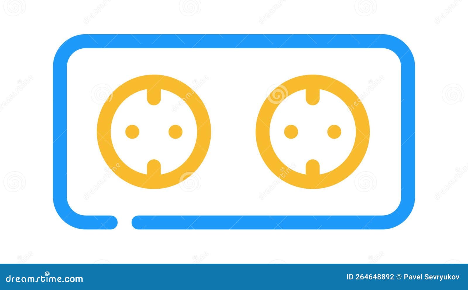 Double Socket Color Icon Animation Stock Footage - Video of power ...