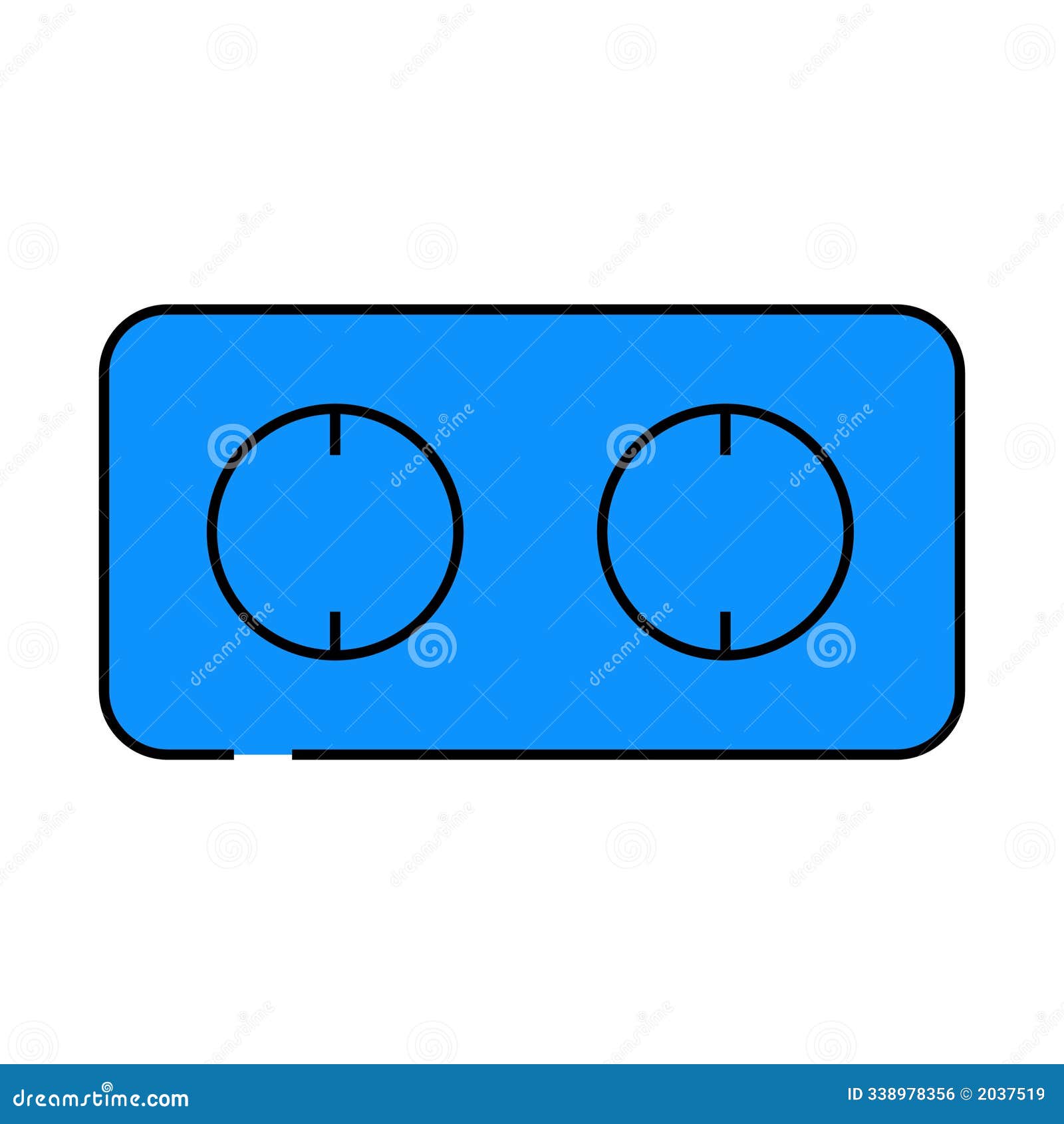 Double Socket Icon Color Illustration Stock Vector - Illustration of ...