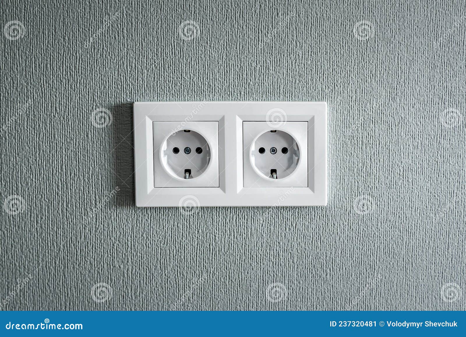 Double Socket on Wall - Electric Plug Stock Image - Image of efficiency ...
