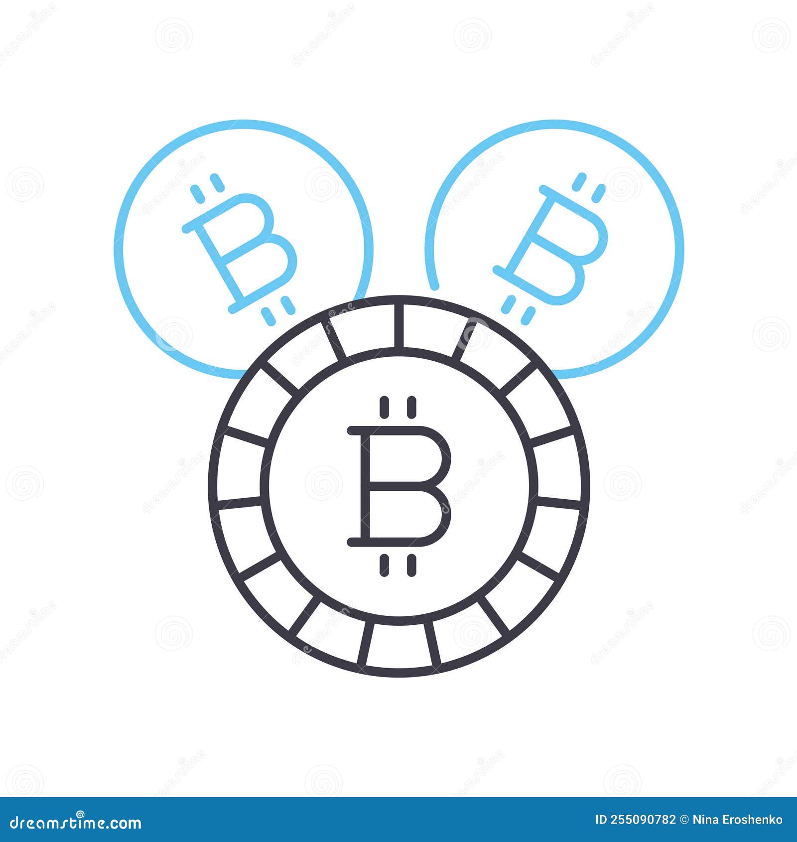 Double Spend Line Icon, Outline Symbol, Vector Illustration, Concept ...