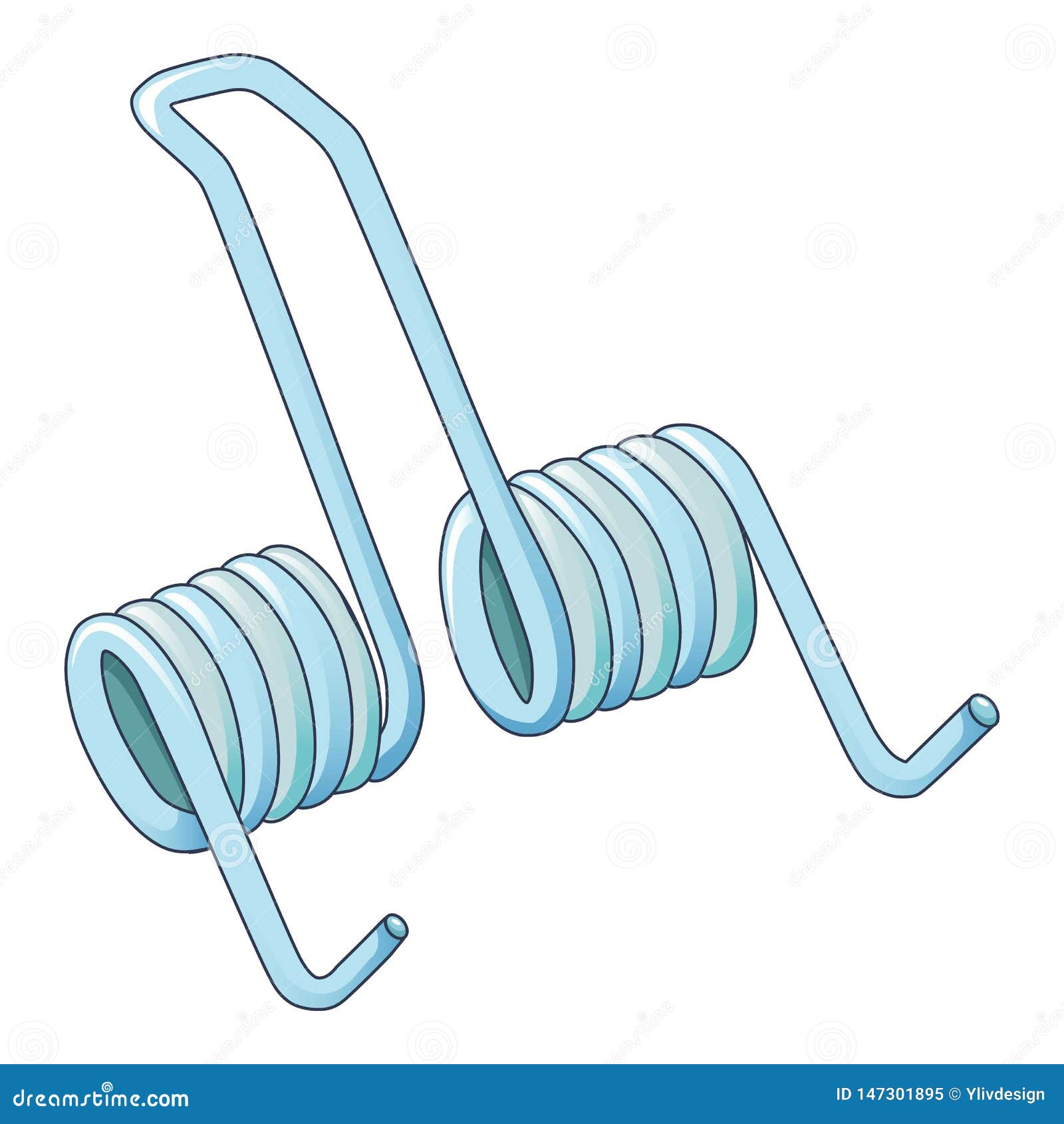 Double Spring Coil Icon, Cartoon Style Stock Vector - Illustration of ...