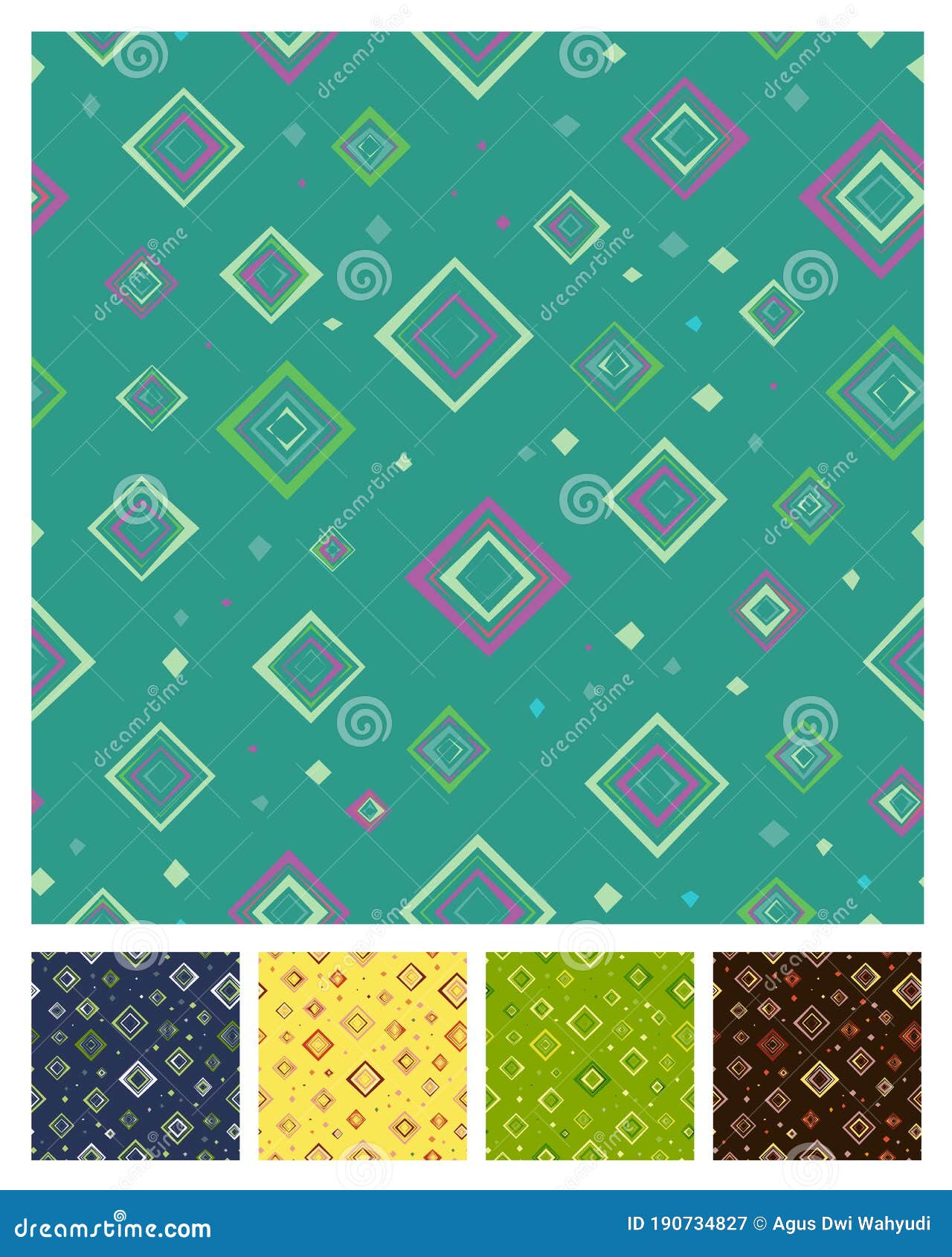 Double Square Line Seamless Pattern with Colour Variations. Stock ...