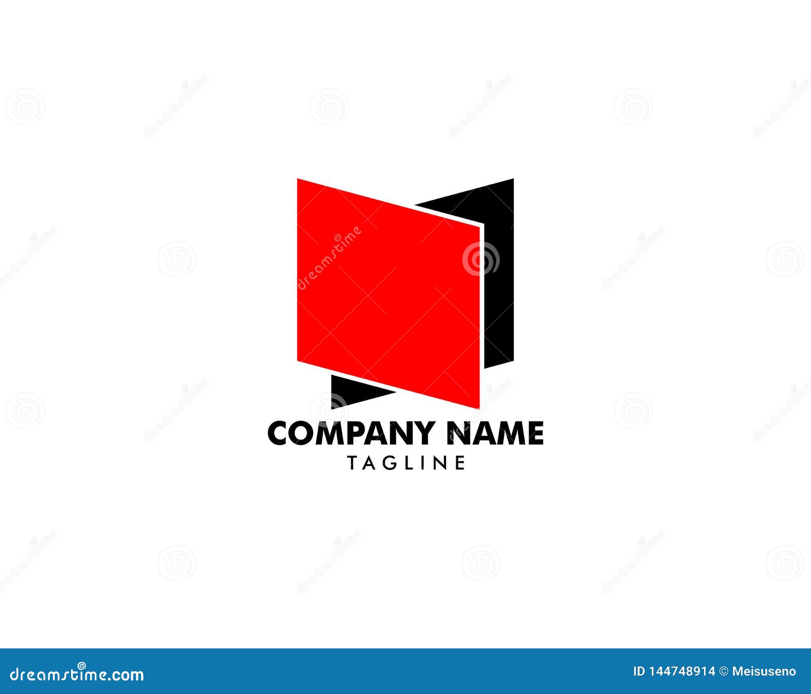 Double Square Vector Logo Design Template Stock Vector - Illustration ...