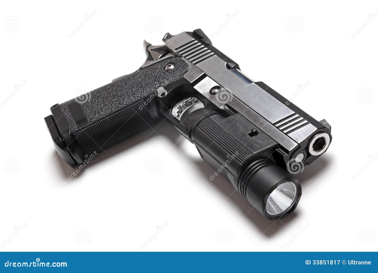 1911 Double Stack stock image. Image of pistol, white - 33851817