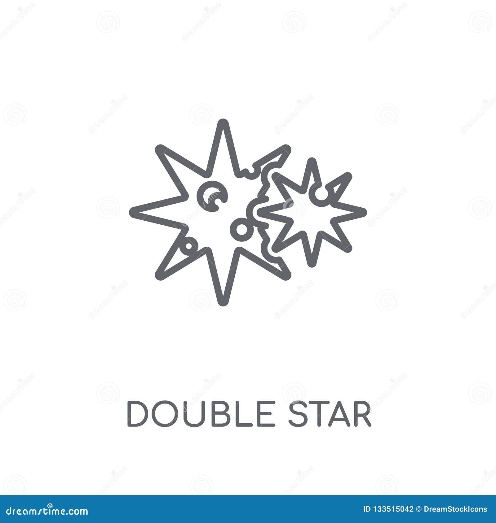 Double Star Linear Icon. Modern Outline Double Star Logo Concept Stock ...