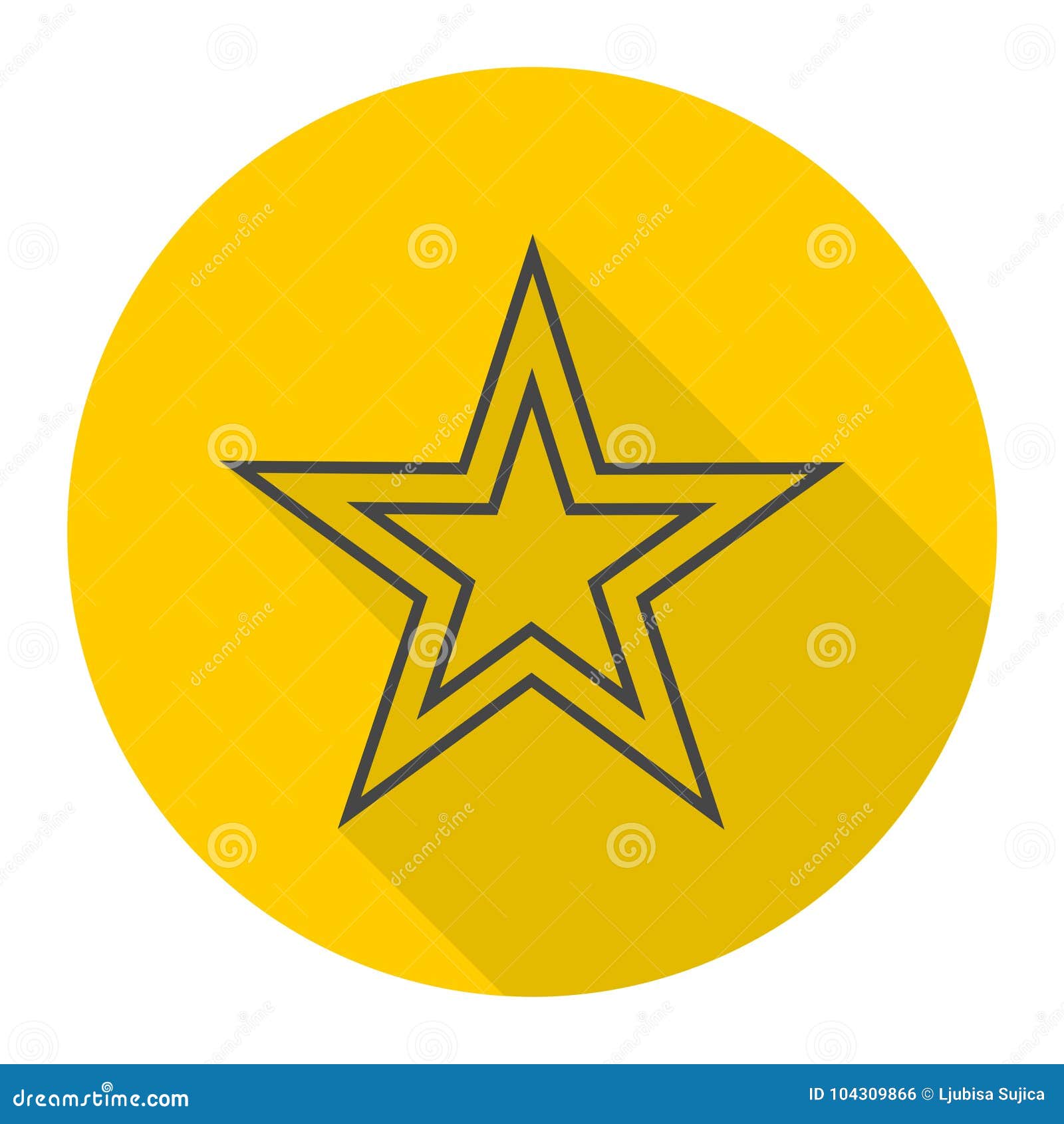 Double Stars Icon with Long Shadow Stock Vector - Illustration of logo ...