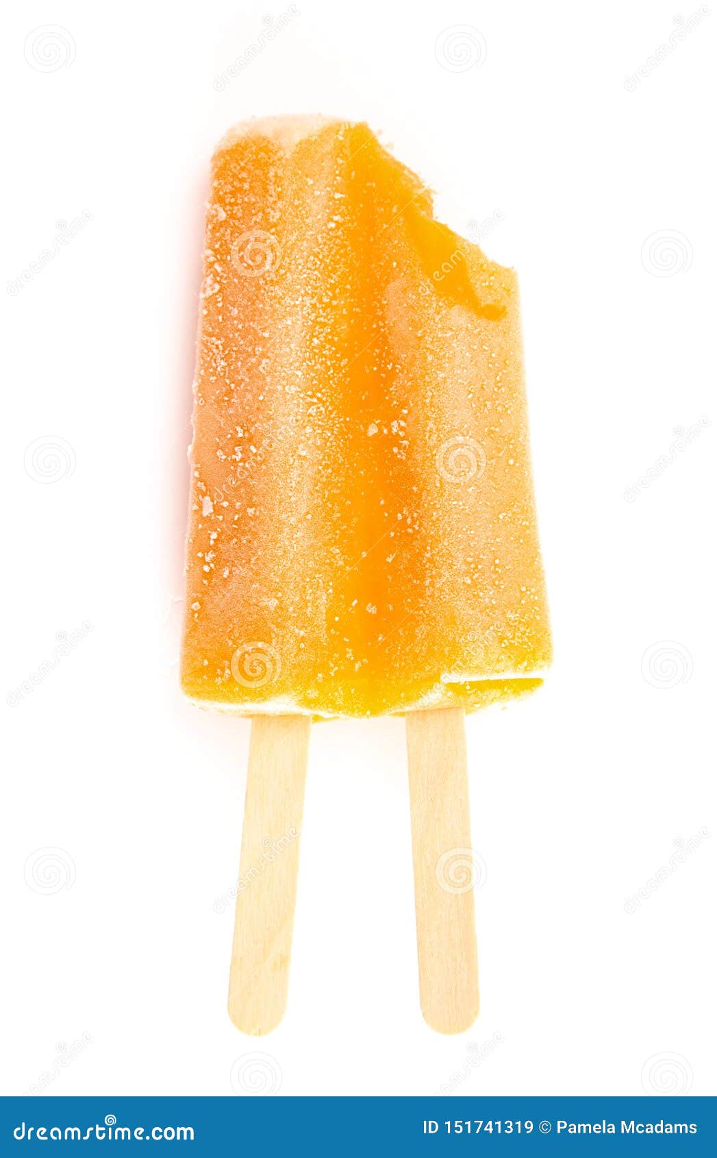Double Stick Popsicle Isolated on a White Background Stock Image ...