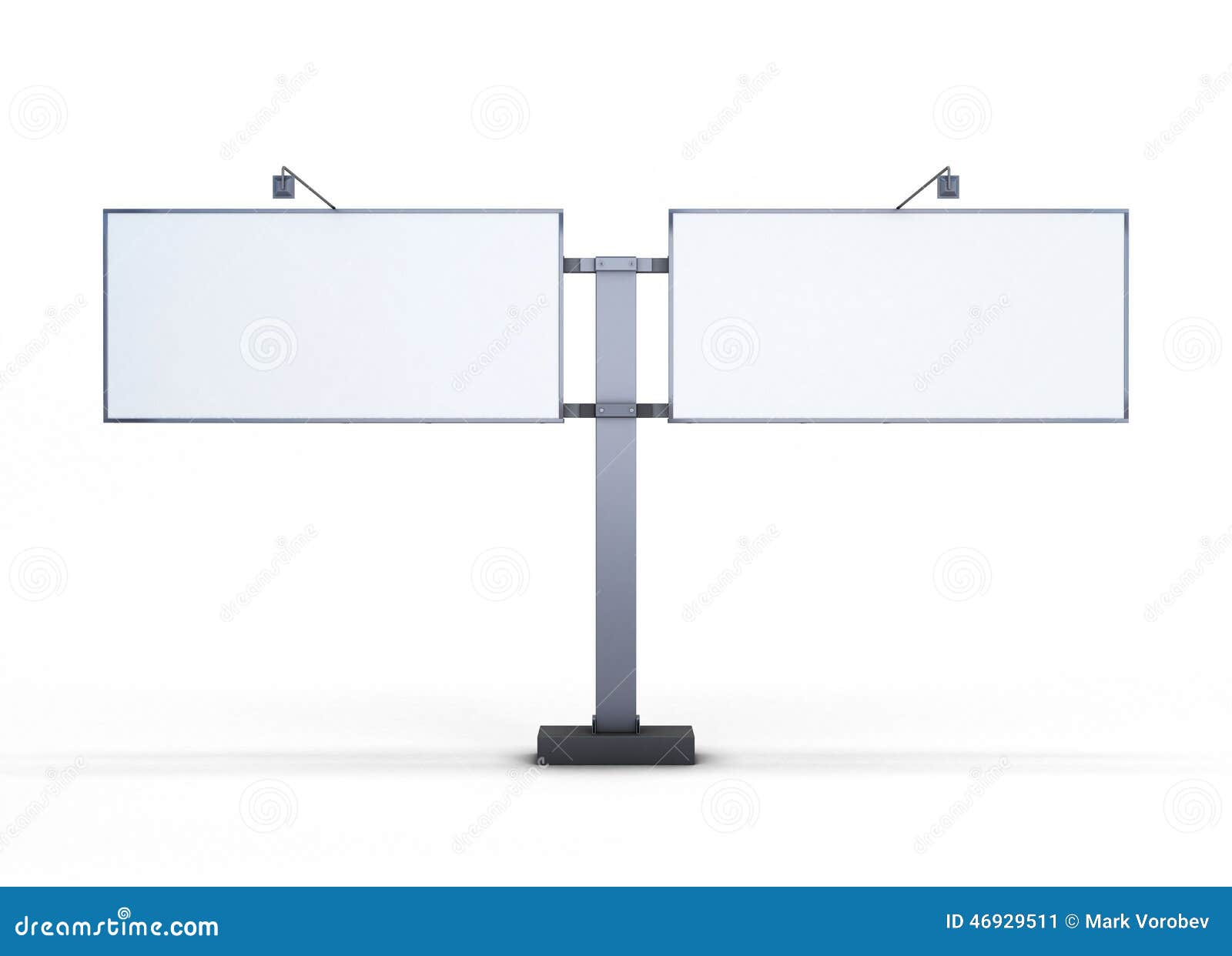 Double street billboard. stock illustration. Illustration of frame ...