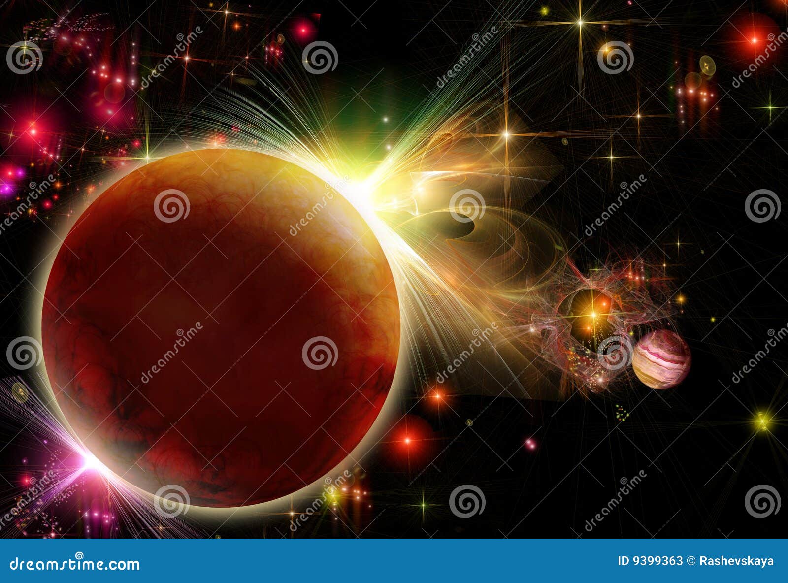 Double sunset stock illustration. Illustration of attraction - 9399363
