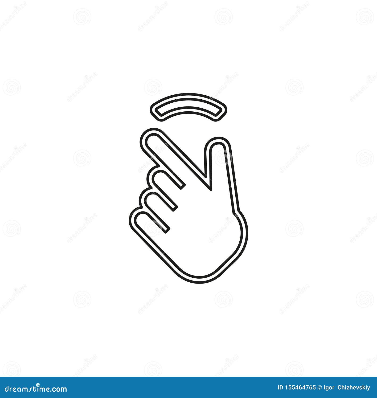 Double Tap Finger - Pointer Finger Icon Stock Vector - Illustration of ...