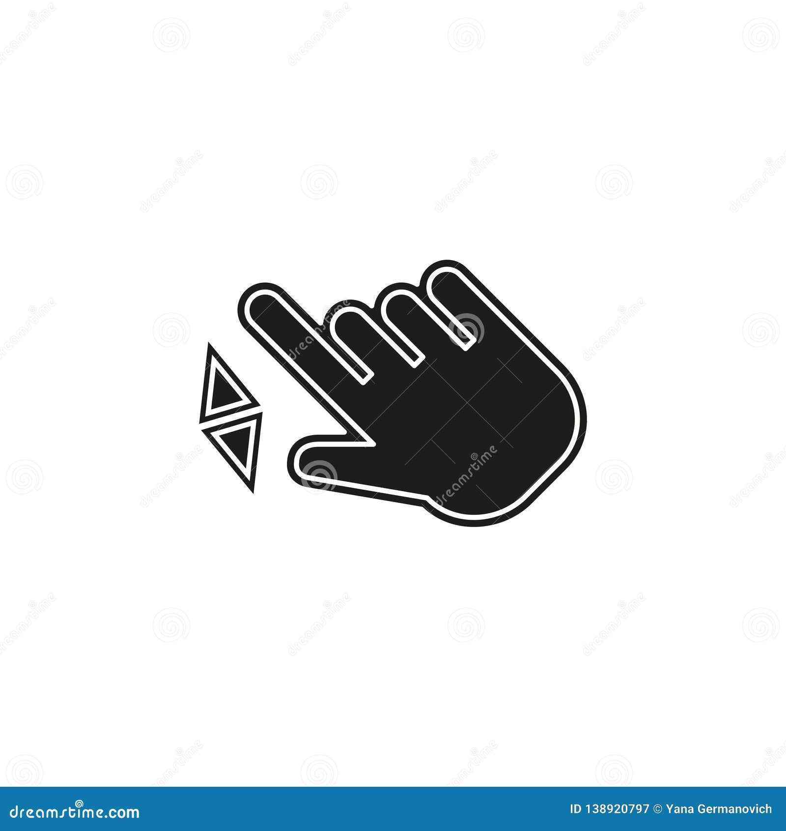 Double Tap Finger - Pointer Icon - Cursor Stock Illustration ...