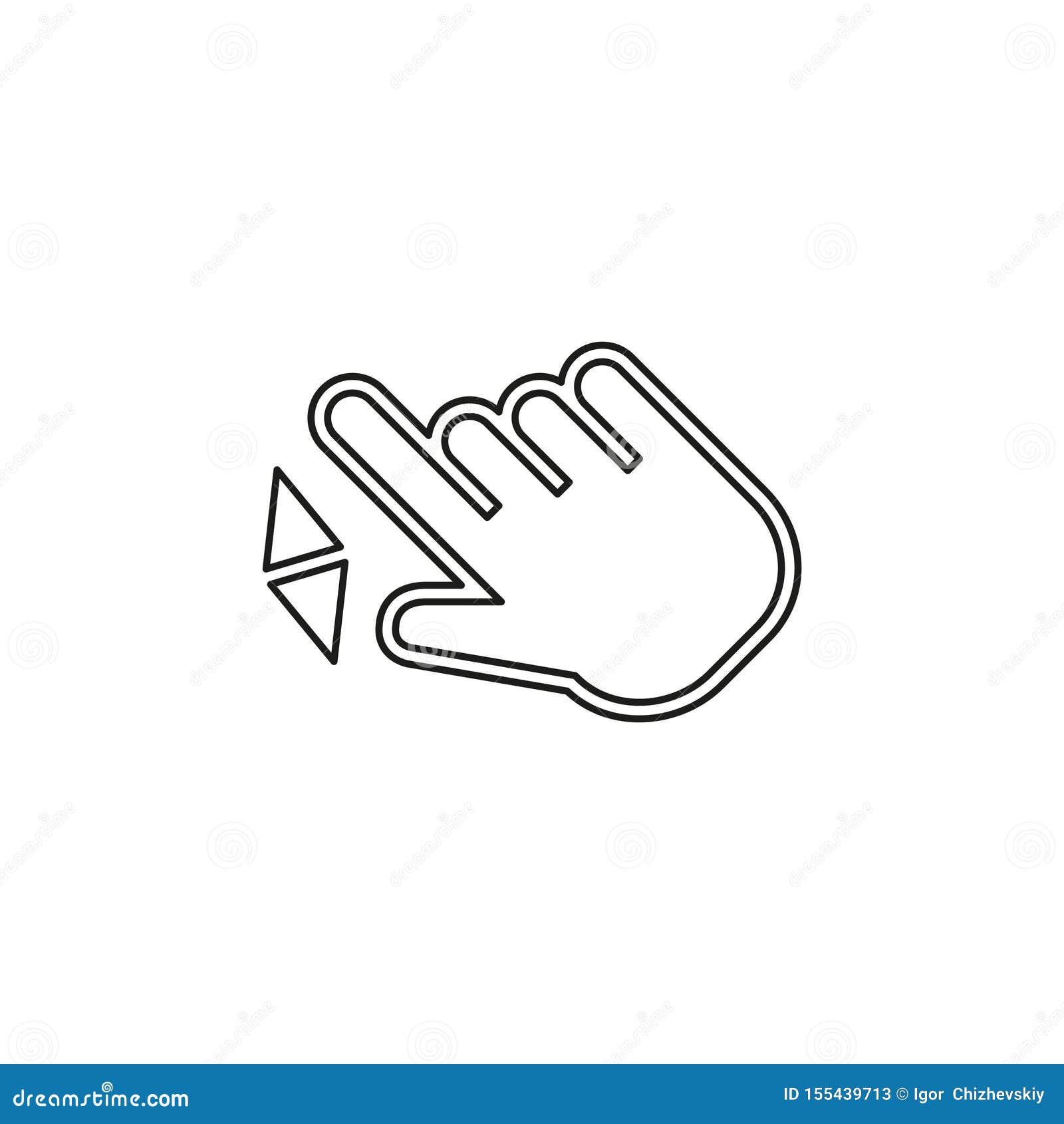 Double Tap Finger - Pointer Icon Stock Vector - Illustration of ...