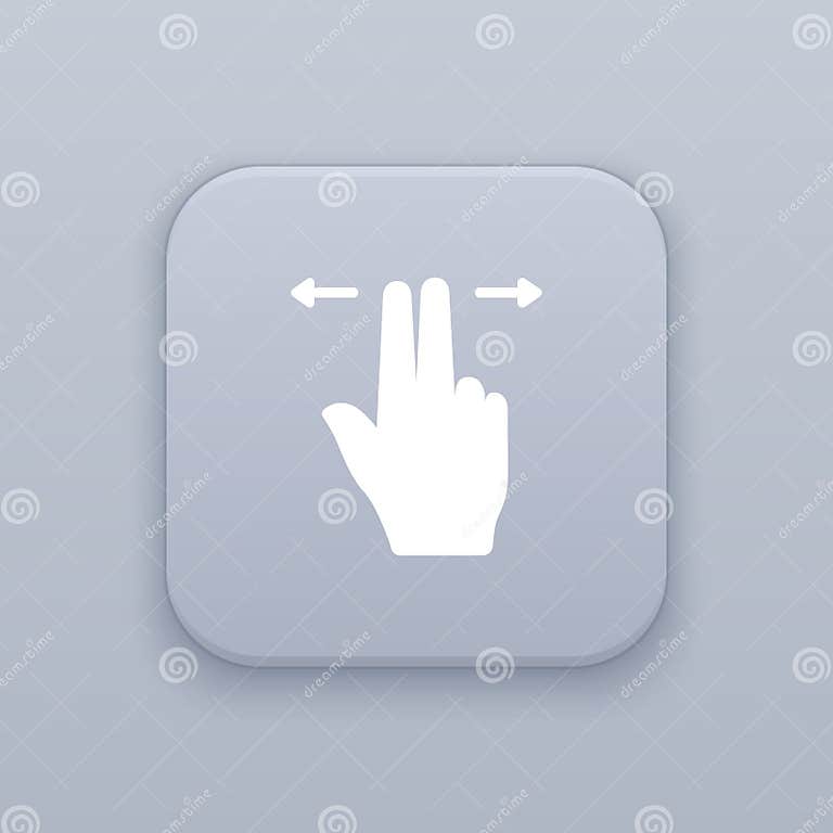 Double-tap Slide, Gray Vector Button with White Icon Stock Vector ...