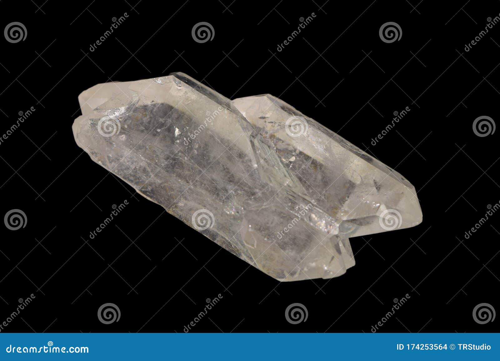 Double Terminated Clear Quartz Stock Photo - Image of isolated, nature ...