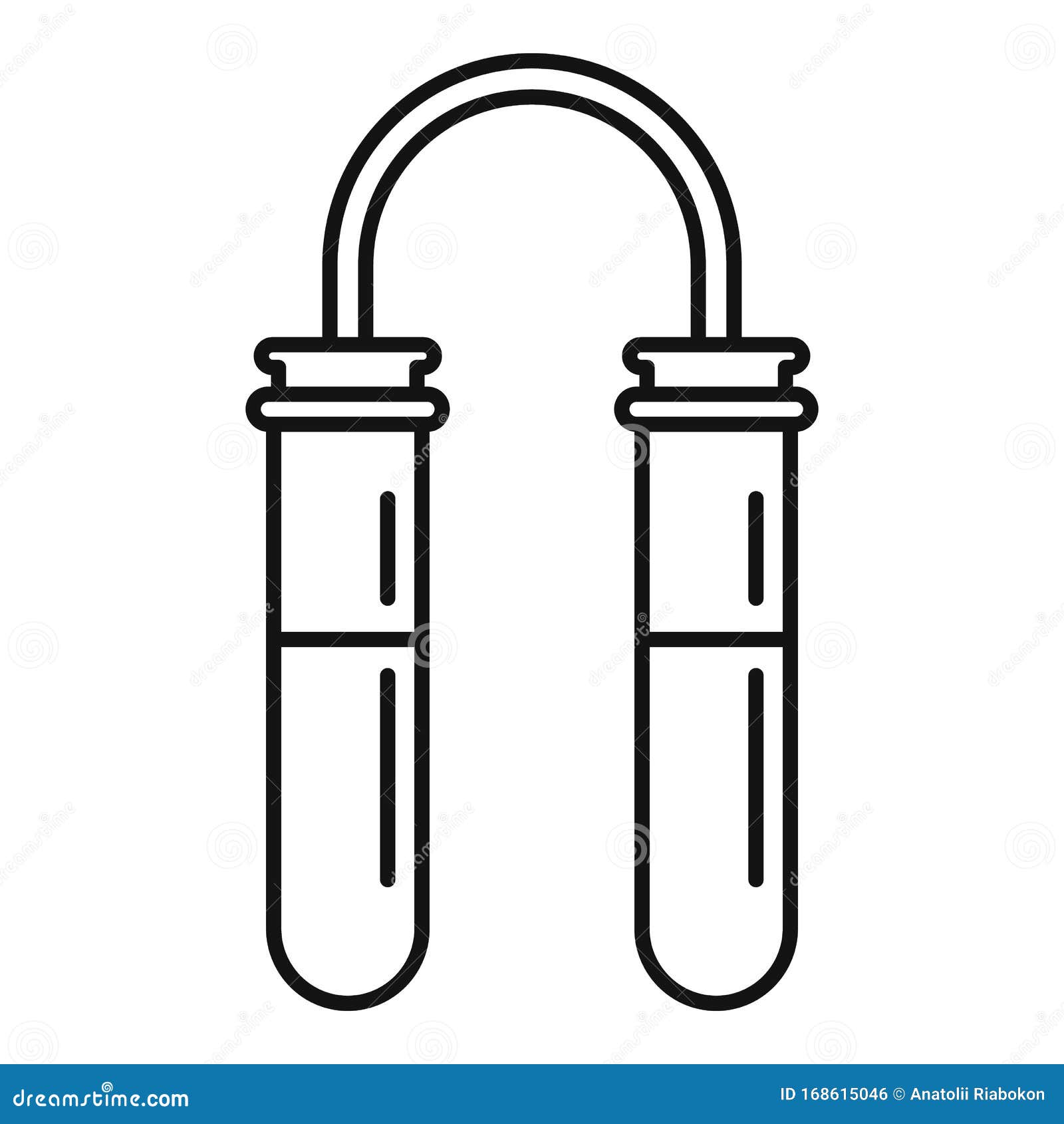 Double Test Tube Lab Icon, Outline Style Stock Vector - Illustration of ...
