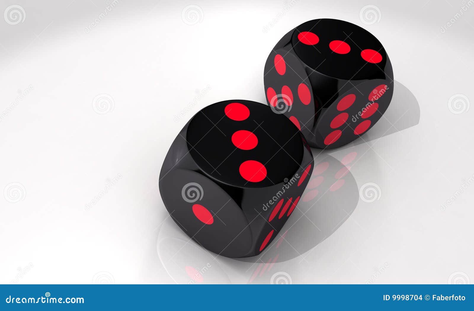 Double Three Dice Stock Images - Image: 9998704