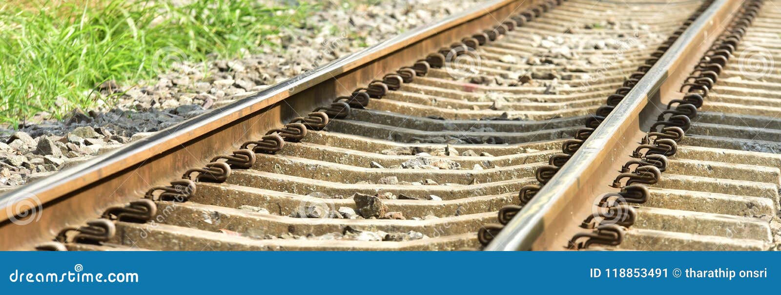 Double Track Rail it is a Standard Railway Track Stock Image - Image of ...