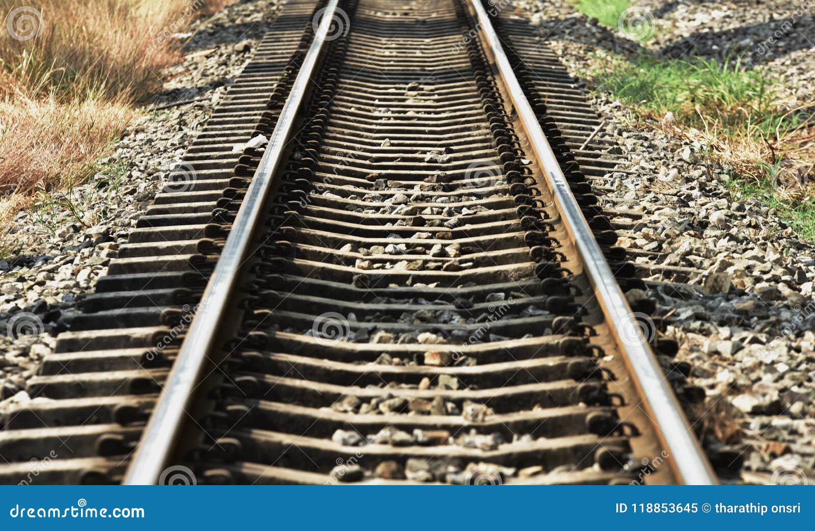 Double Track Rail it is a Standard Railway Track Stock Image - Image of ...