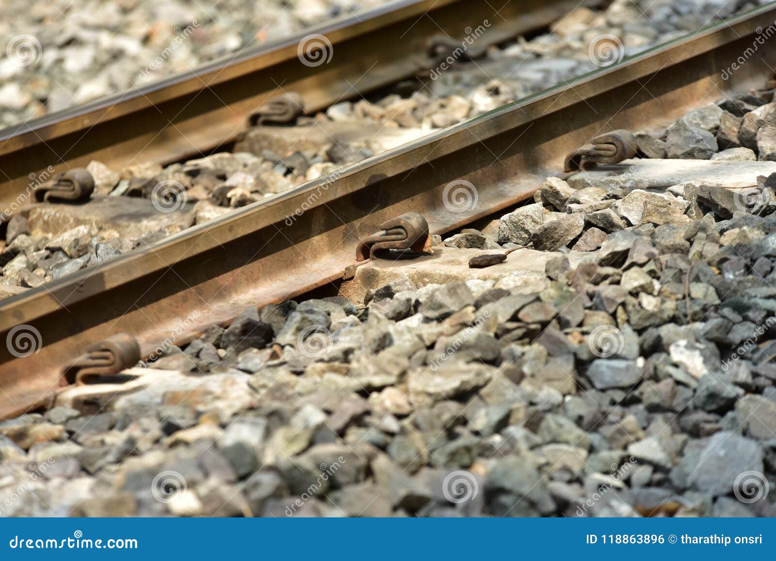 Double Track Rail it is a Standard Railway Track Stock Photo - Image of ...
