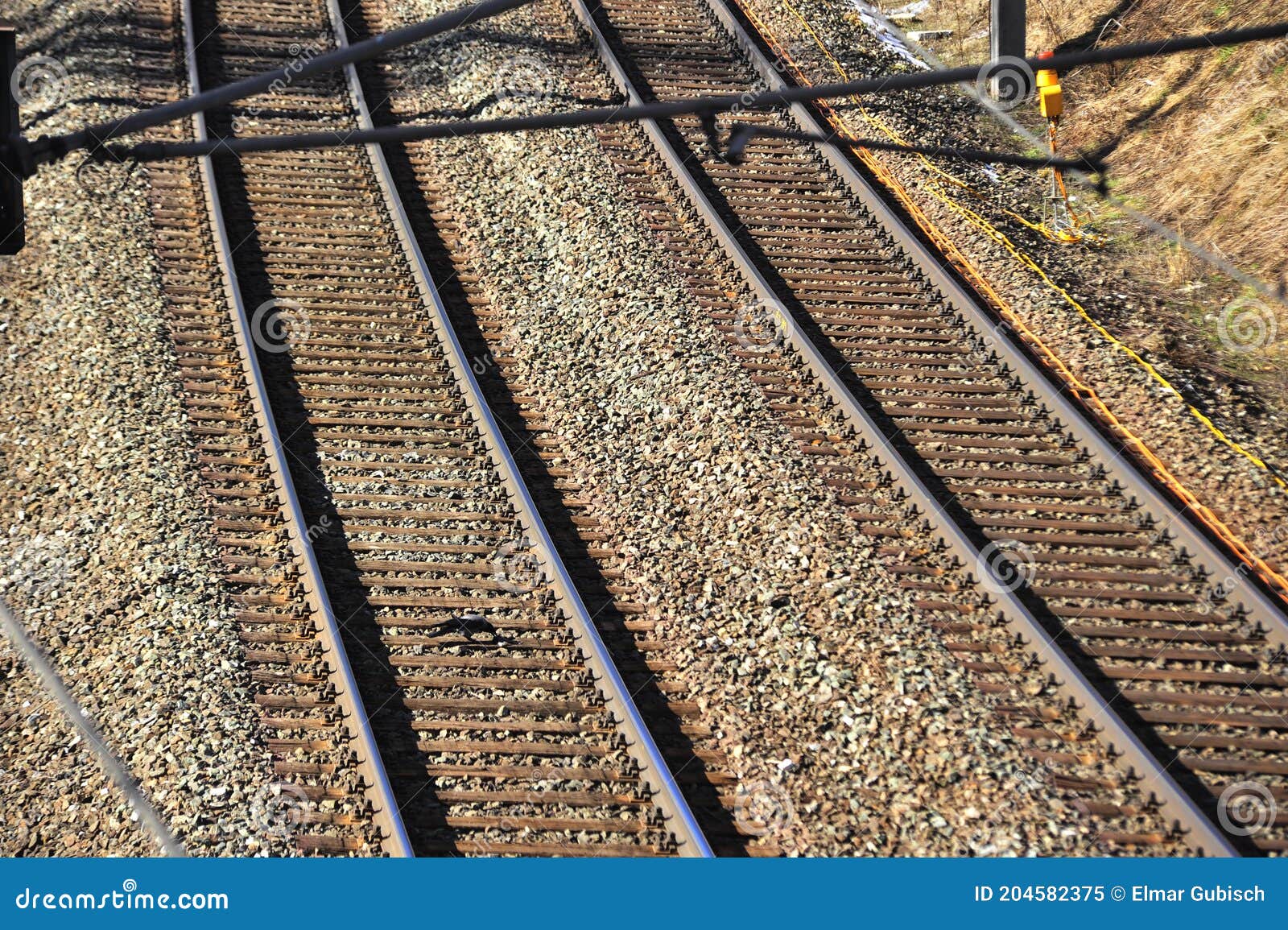 Double Track in Rail Traffic Stock Image - Image of railroad, rails ...