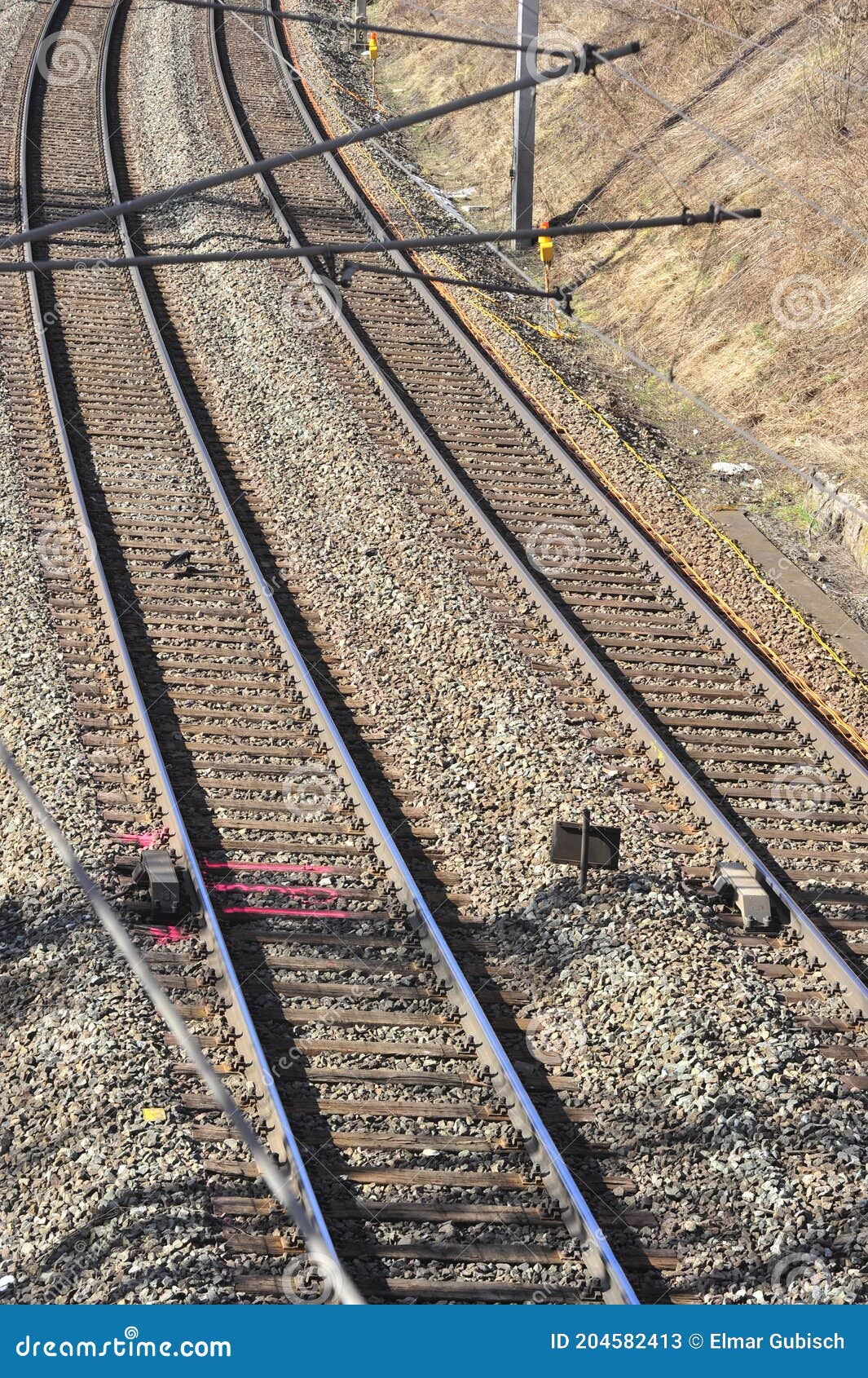Double Track in Rail Traffic Stock Image - Image of network, tracks ...