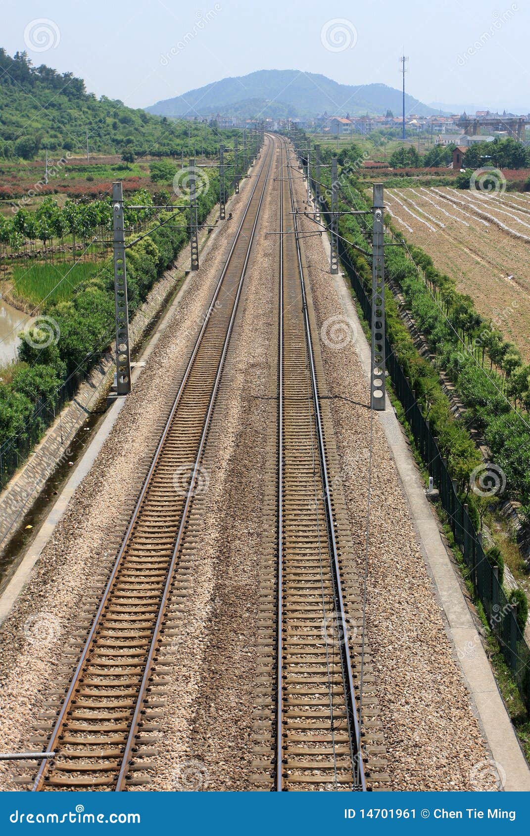 Double-track railway stock image. Image of economy, development - 14701961