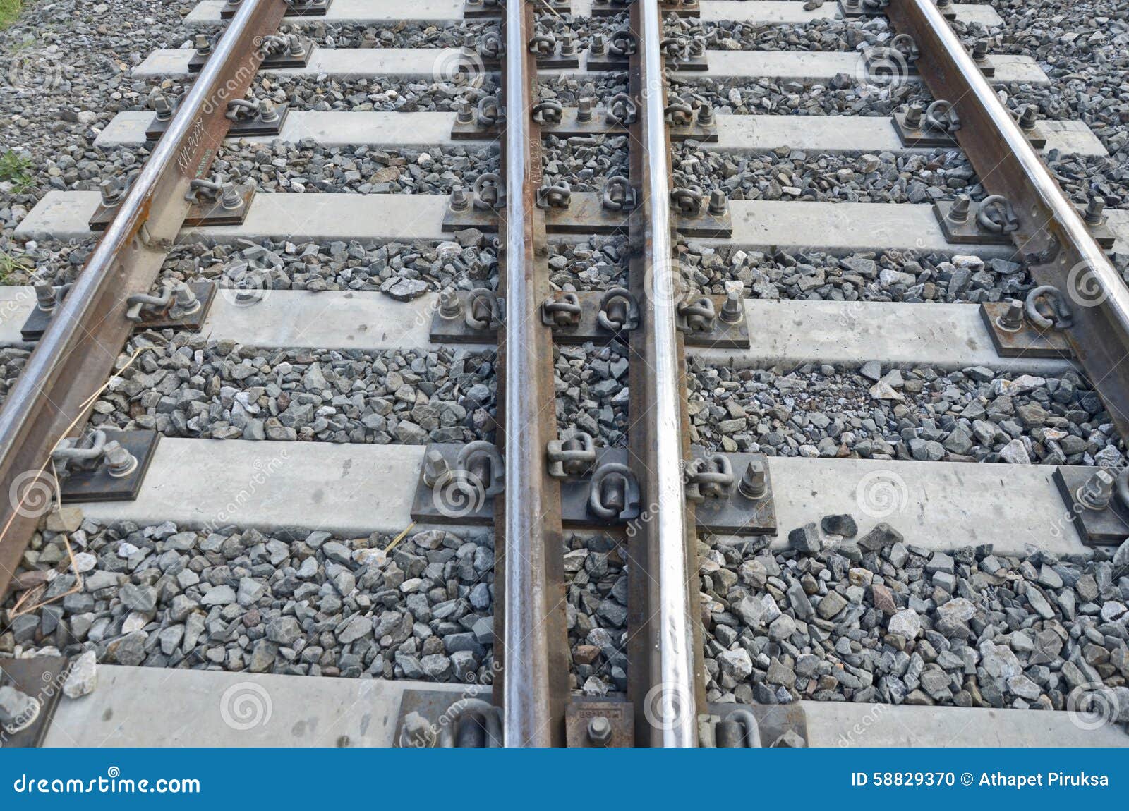 Double - track railway stock photo. Image of direction - 58829370