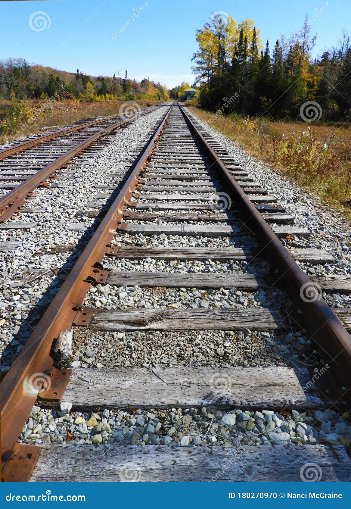 Double Tracks at Big Moose Rail Station in ADK Stock Photo - Image of ...