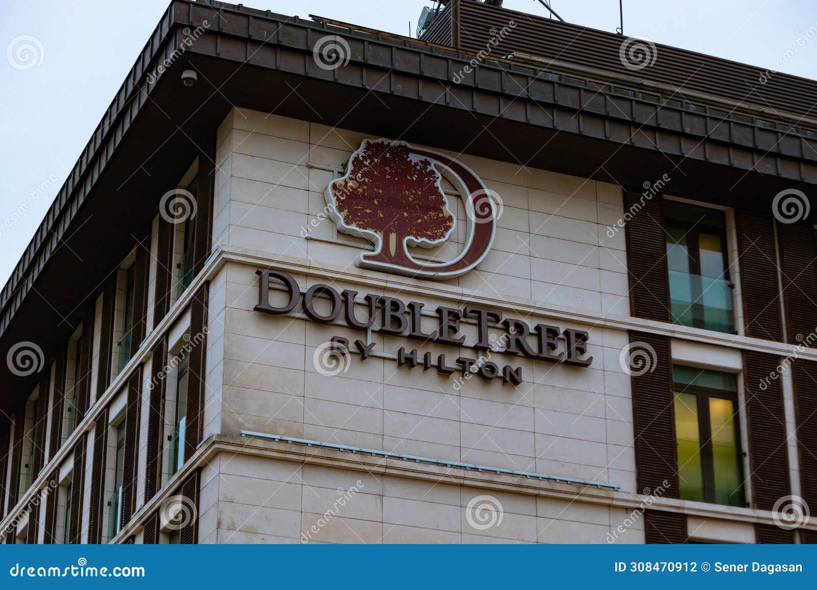 Double Tree by Hilton Hotel Logo on the Wall. Editorial Photography ...