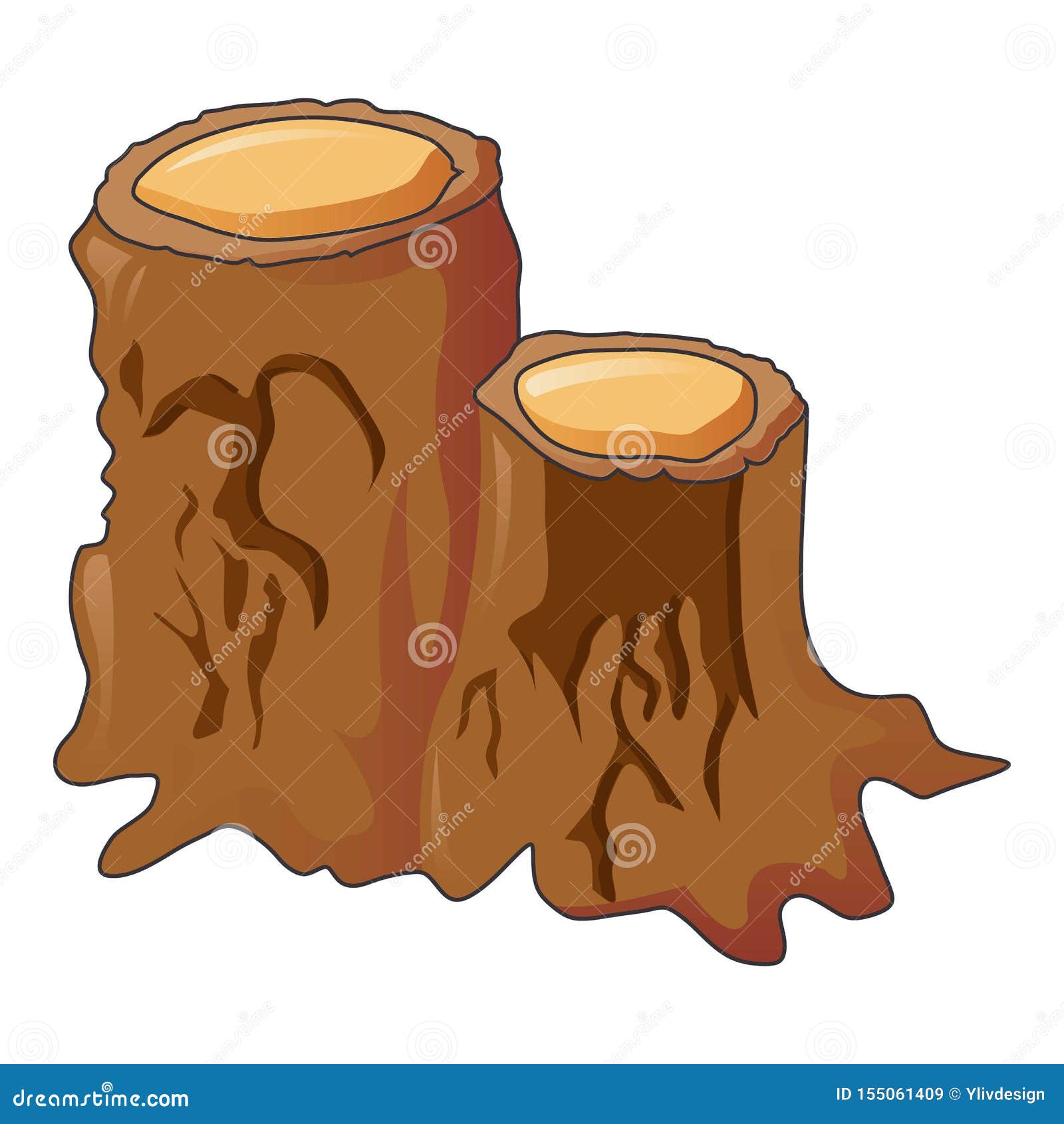 Double Tree Stump Icon, Cartoon Style Stock Vector - Illustration of ... Double Tree Stump Icon, Cartoon Style Stock Vector - Illustration of ...